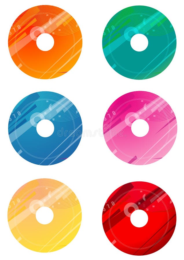 Round disc templates stock vector. Illustration of graphics - 9677935