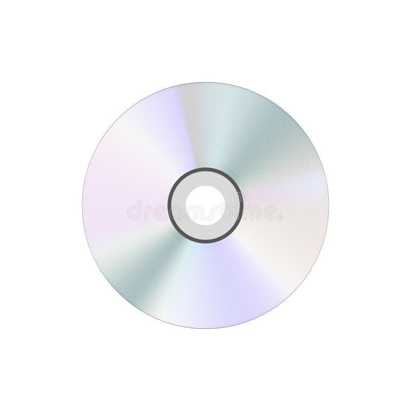 CD Digital Compact Disc Icon on White Background Stock Illustration ...