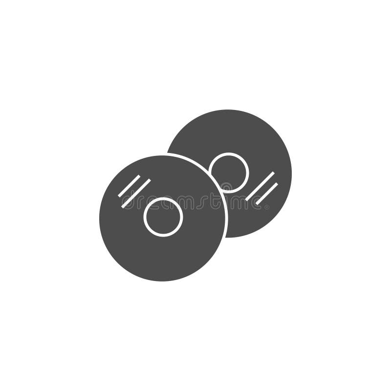 Cd Disc Black Solid Style Icon Vector Illustration Stock Vector ...