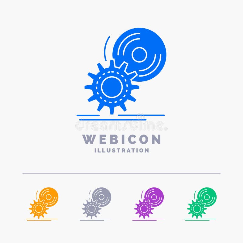 Cd, Disc, Install, Software, Dvd Glyph Icon in Carousal Pagination ...