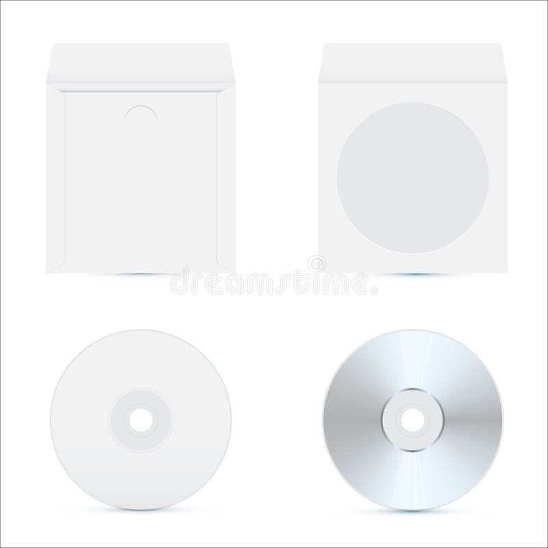 CD Disc Mock Up. Realistic Package Design Stock Vector - Illustration ...