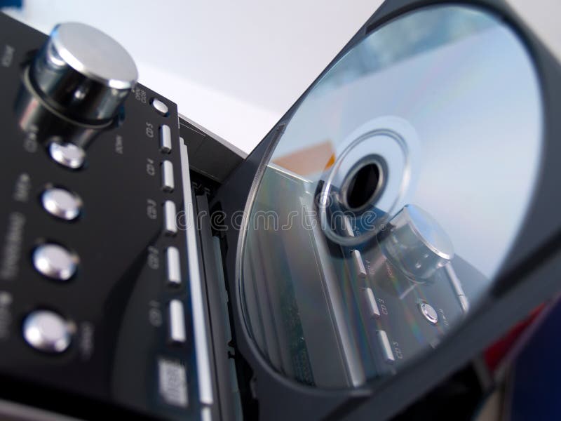 CD disc in stereo system stock photo. Image of tuner, receiver - 1707878