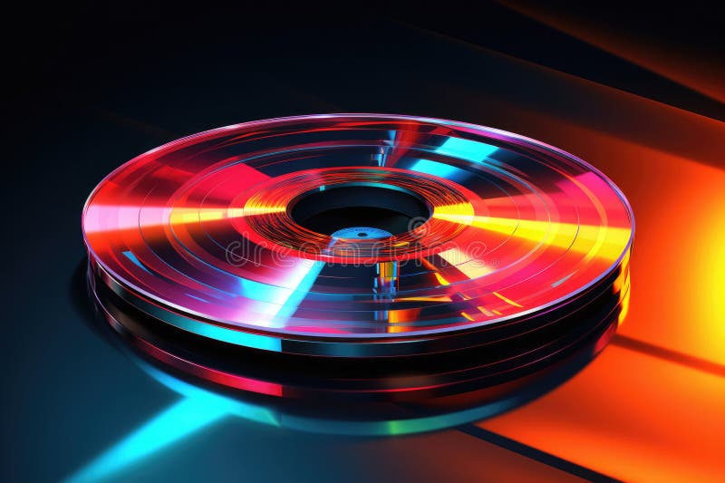 Cd Disco Vintage Retro Collage En Estilo De Dibujo Imagen de archivo ...