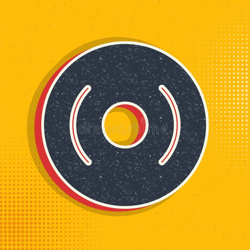 Cd, Disk, Dvd Pop Art, Retro Icon. Vector Illustration of Pop Stock ...
