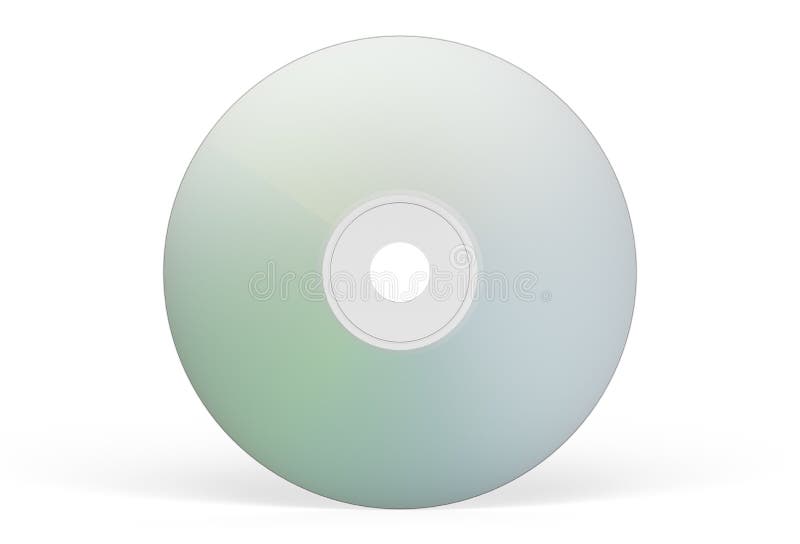 CD Disk Front View Isolated on White Background Stock Illustration ...