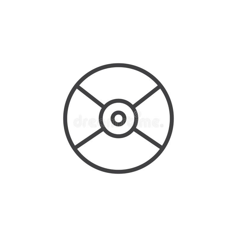 CD disk line icon stock vector. Illustration of pictogram - 144245124