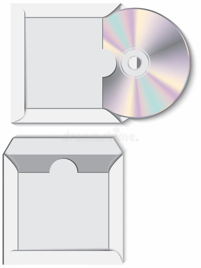 CD disk with paper case stock illustration. Illustration of data - 36545901
