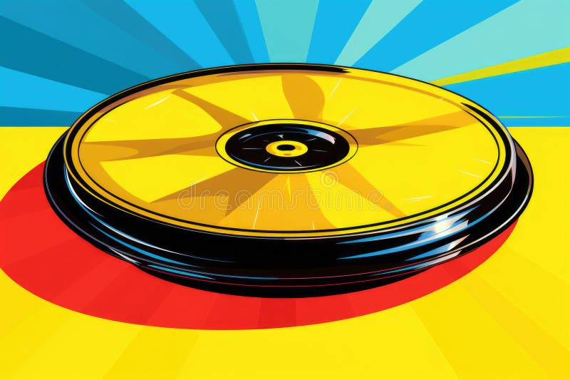 CD Disk, Vintage Retro Collage in Drawing Style Stock Image - Image of ...