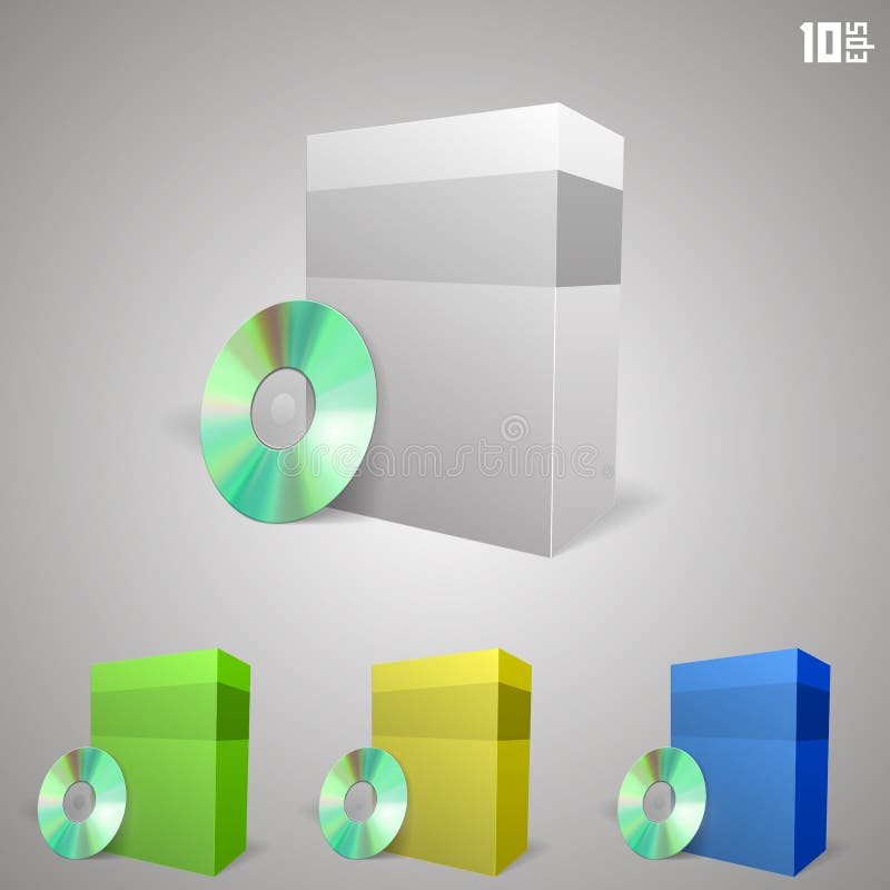 Cd drive with a box stock vector. Illustration of plastic - 50129951