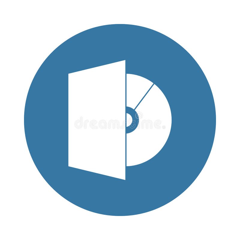 CD Drive Icon in Badge Style Stock Illustration - Illustration of data ...