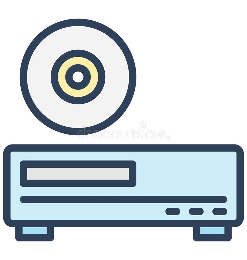 Cd Drive, Cd Player Isolated Vector Icon that Can Be Easily Edited in ...