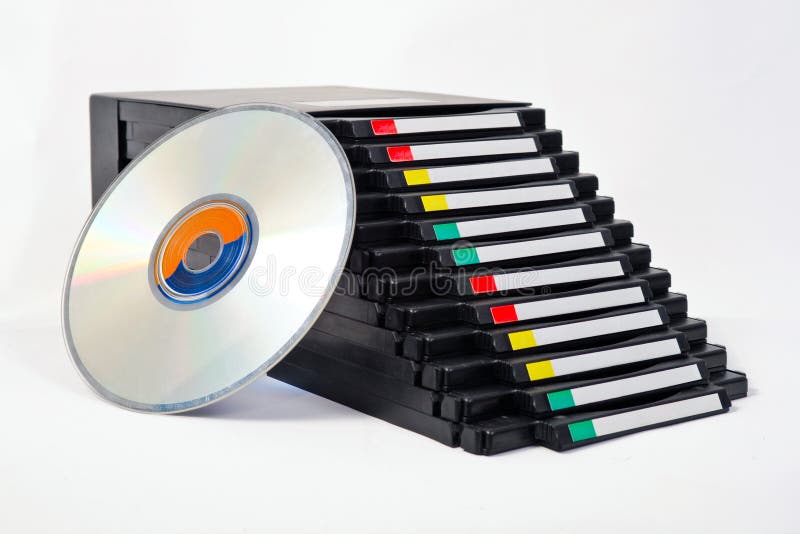 CD/DVD archive box stock image. Image of blue, black, coding - 9748097