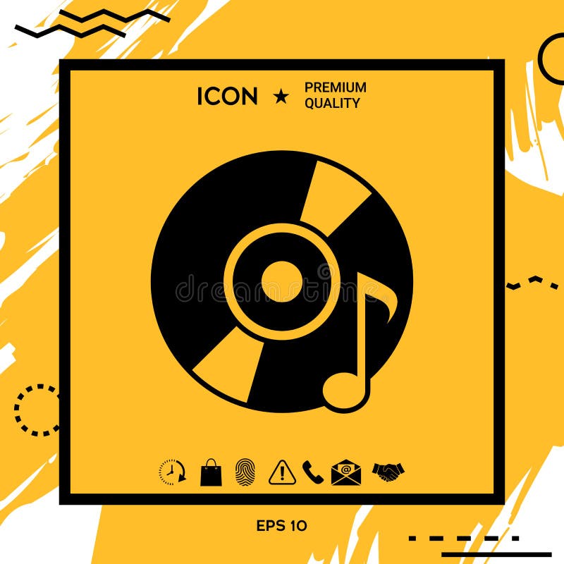 CD, DVD Avec Le Symbole De Musique Illustration de Vecteur ...