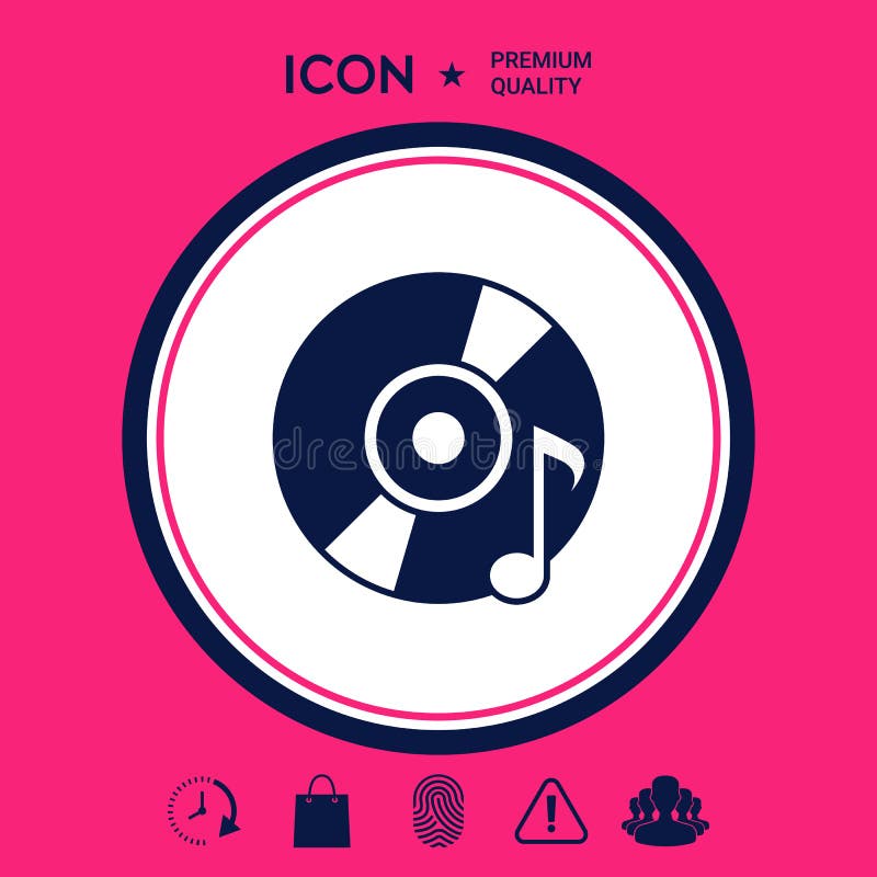 CD, DVD Avec Le Symbole De Musique Illustration de Vecteur ...