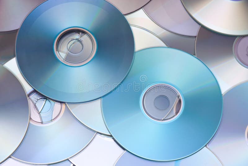 DVD CD Disc Pile Technology Background Texture Pattern Stock Photo ...