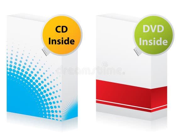 Cd and dvd boxes stock vector. Illustration of halftone - 22761069