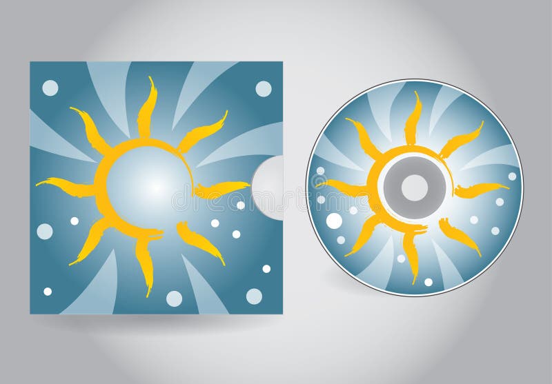 CD or DVD cover stock vector. Illustration of label, line - 19561575