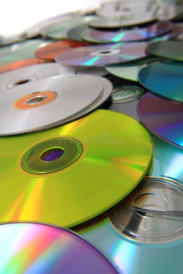 Color DVD and CD (data) stock image. Image of storage - 38577173