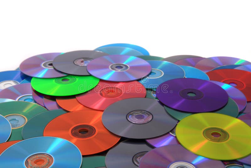 CD And DVD (data) Background Stock Image - Image of digital, reflection ...