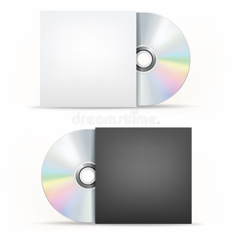 Compact Disc White Cover Transparent Stock Vector - Illustration of ...