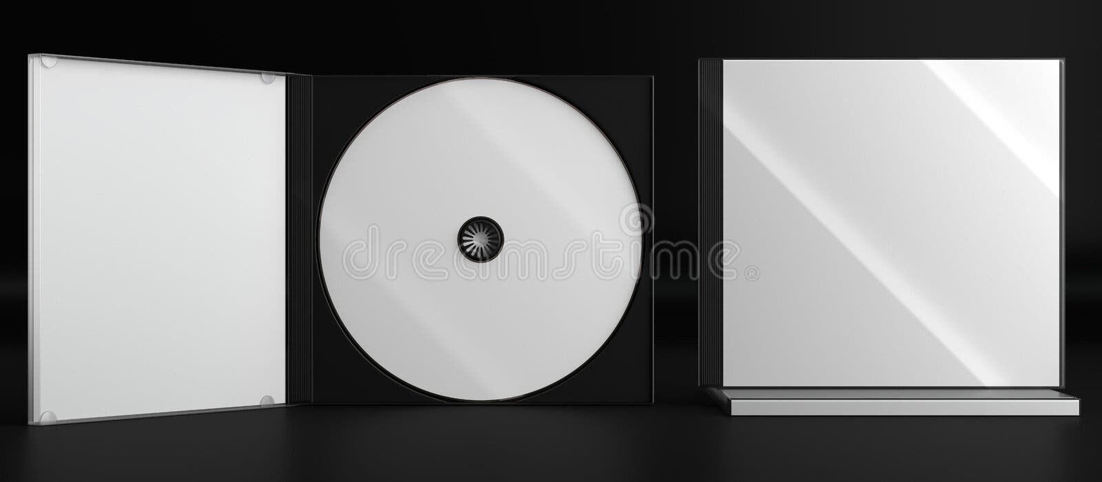 CD DVD Disc Plastic Box Mockup. Perspective View. Stock Illustration ...