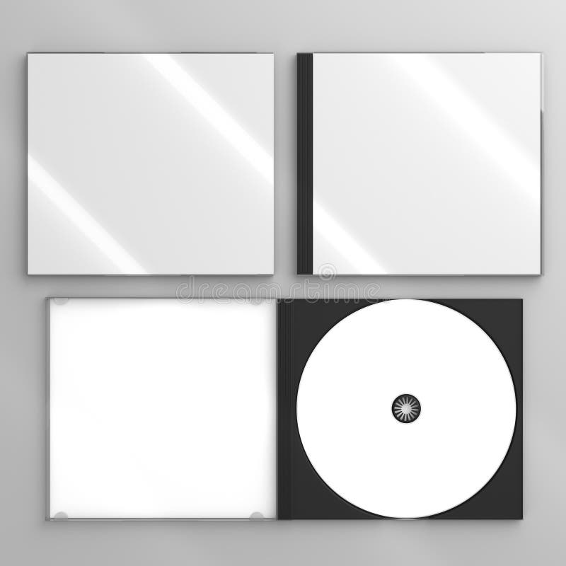 CD DVD Disc Plastic Box Mockup. Front View. Stock Illustration ...