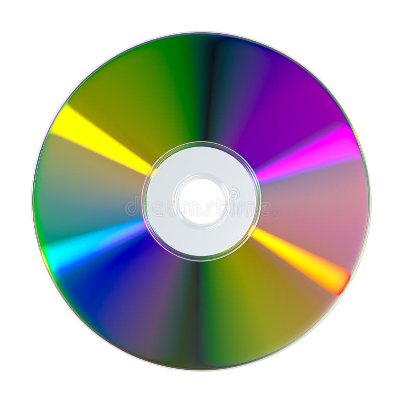CD or DVD Disk on White Background Stock Illustration - Illustration of ...