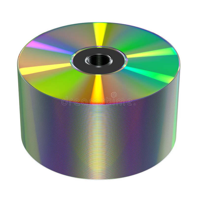 CD or DVD Disk on White Background Stock Illustration - Illustration of ...