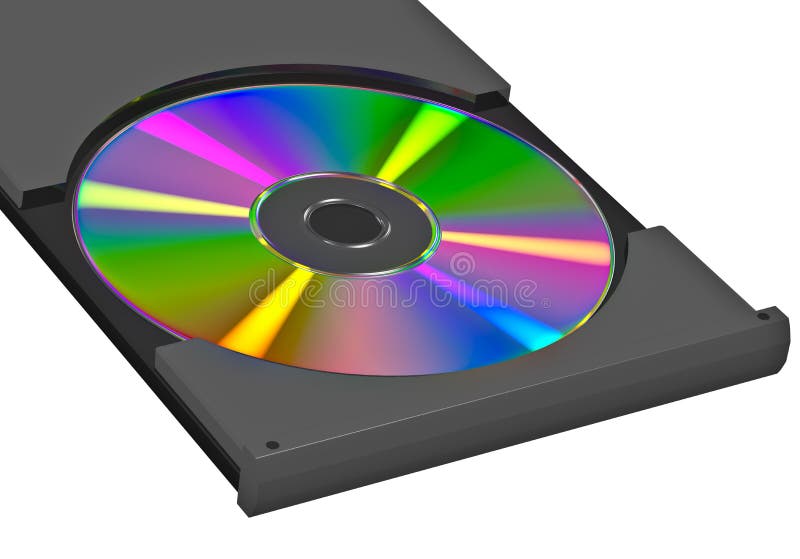 CD or DVD Disk on White Background Stock Illustration - Illustration of ...