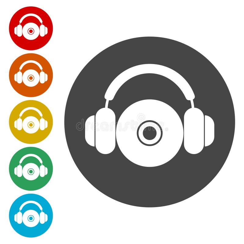 CD or DVD Icon, Compact Disk Symbol Stock Vector - Illustration of ...