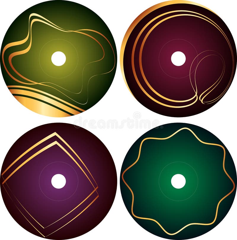 Cd - Dvd Label Design Template Stock Vector - Illustration of inlay ...