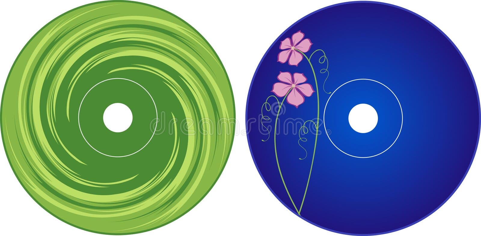 Cd Dvd Label Design Template Stock Vector - Illustration of decoration ...