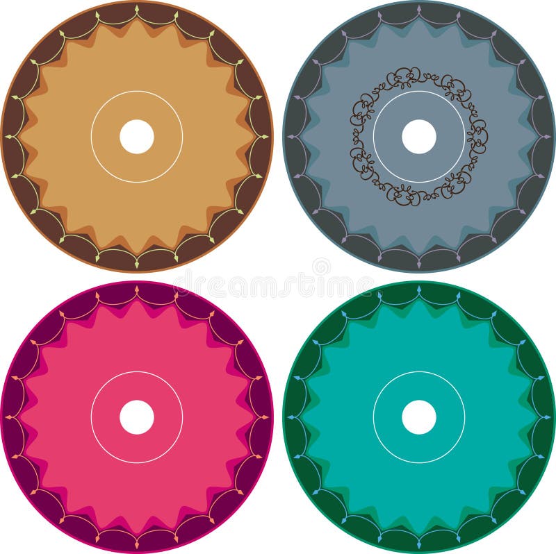 Cd - Dvd Label Design Template Stock Vector - Illustration of inlay ...
