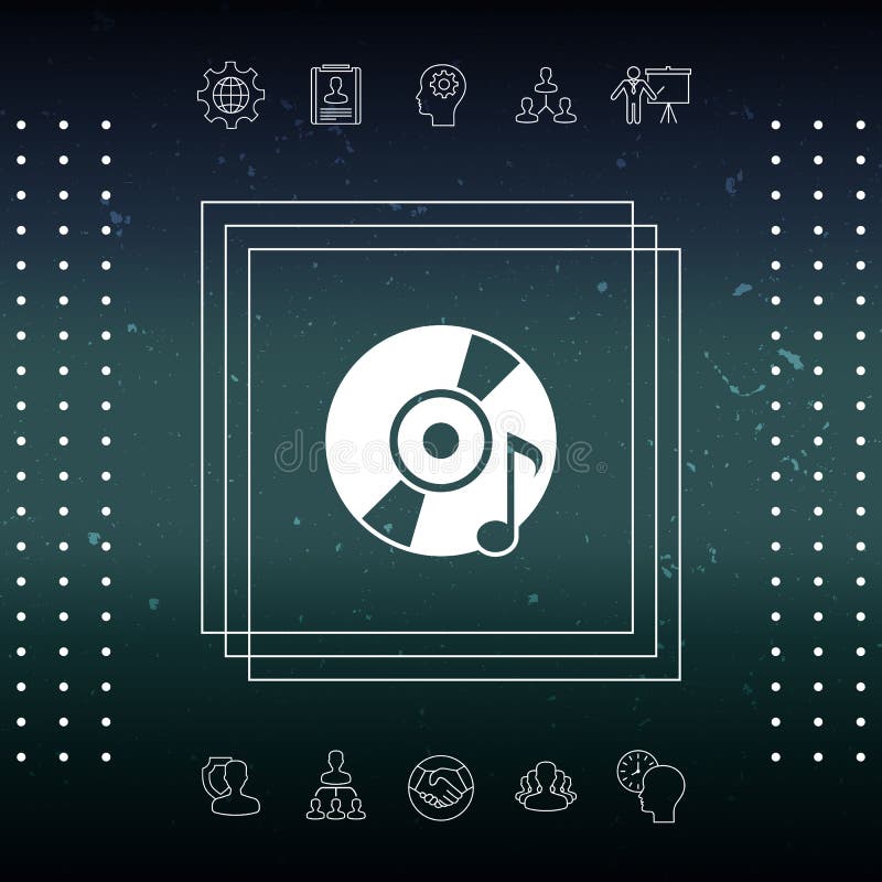 CD, DVD with music symbol stock vector. Illustration of musical - 114708144