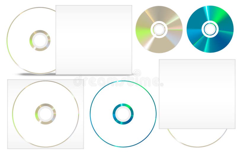 CD - DVD paper set stock illustration. Illustration of media - 45788892