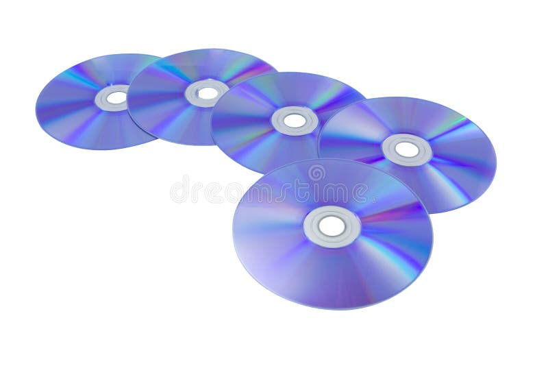 CD/DVD Pattern on Isolated White Background Stock Photo - Image of ...