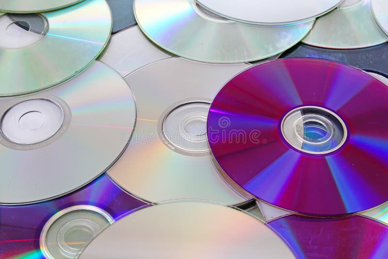 Cd, Dvd Reflective Shiny Cd Dvds Blue Ray Texture Pattern. Stock Image ...