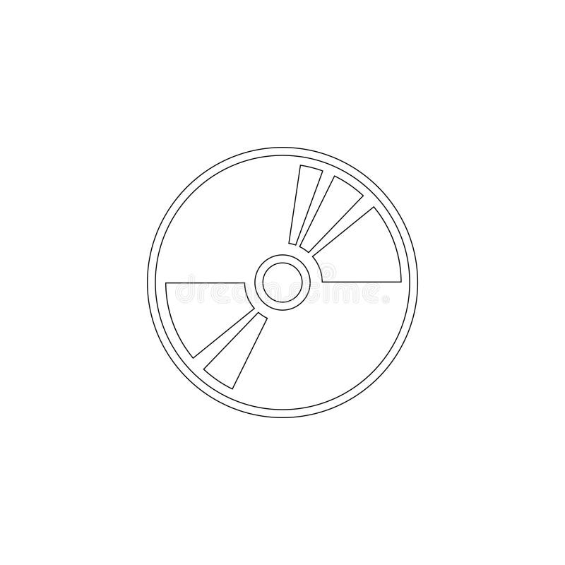 CD or DVD. Flat Vector Icon Stock Vector - Illustration of burn, data ...