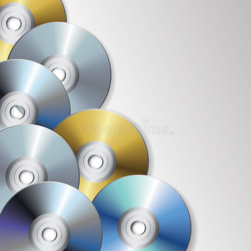 Flat Vector Dvd Stack