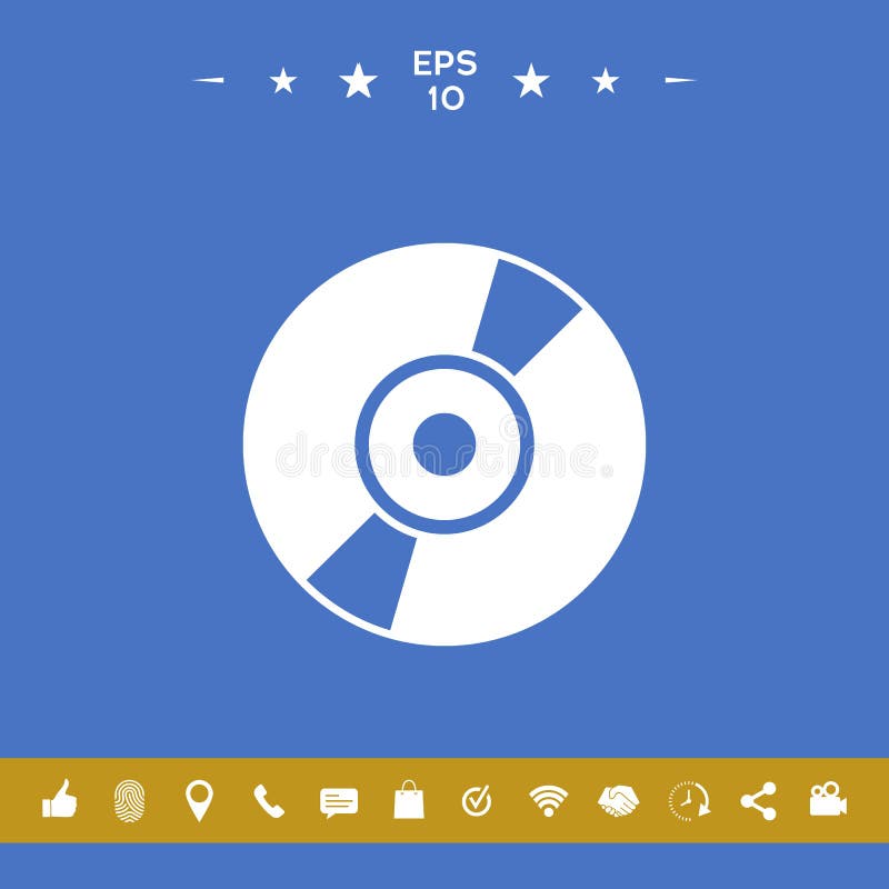 CD, DVD symbol icon stock vector. Illustration of information - 131113934