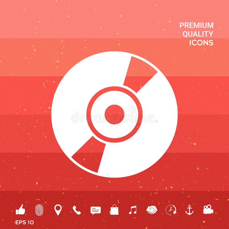 CD, DVD symbol icon stock vector. Illustration of compact - 110033968