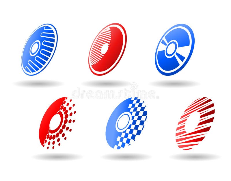CD and DVD symbols stock vector. Illustration of abstract - 24001938