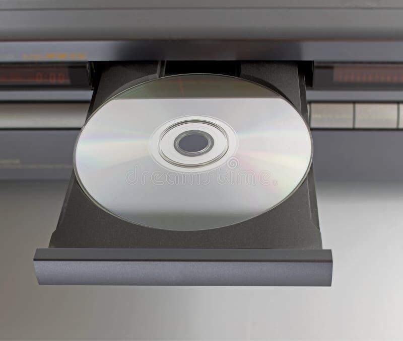 Cd dvd in tray stock photo. Image of hdtv, electronics - 37680936