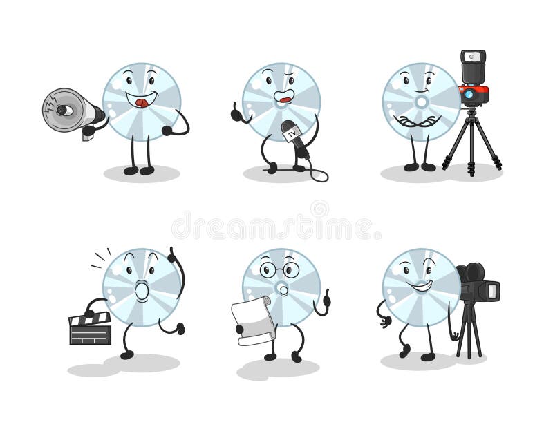 CD Entertainment Group Character. Cartoon Mascot Vector Stock Vector ...