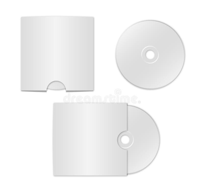 CD Envelope and Compact Disk Template Stock Illustration - Illustration ...