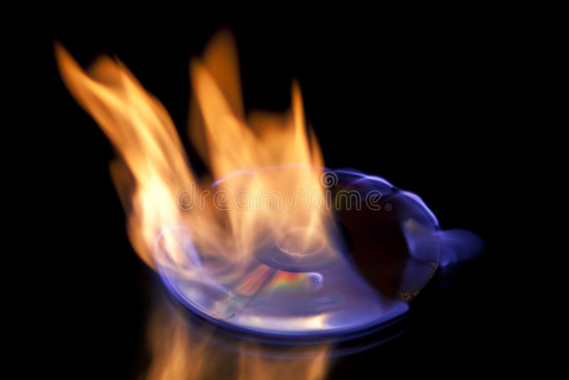 Hard disk on fire stock photo. Image of database, digital - 6046292