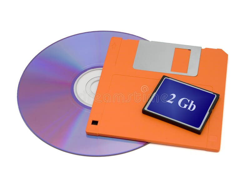 CD, Floppy Disk and Flash Card Stock Photo - Image of disc, high: 2016470