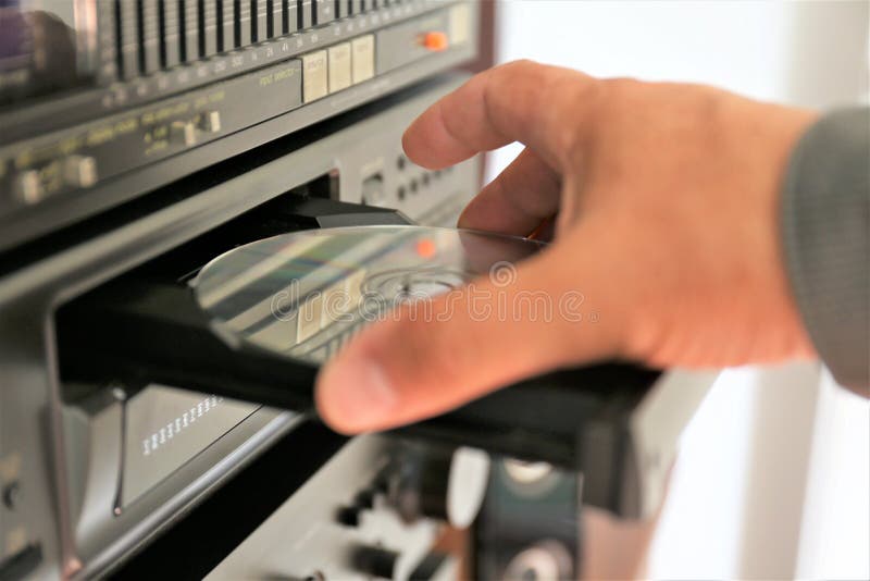 Cd in hand stock image. Image of disk, compact, information - 206739477