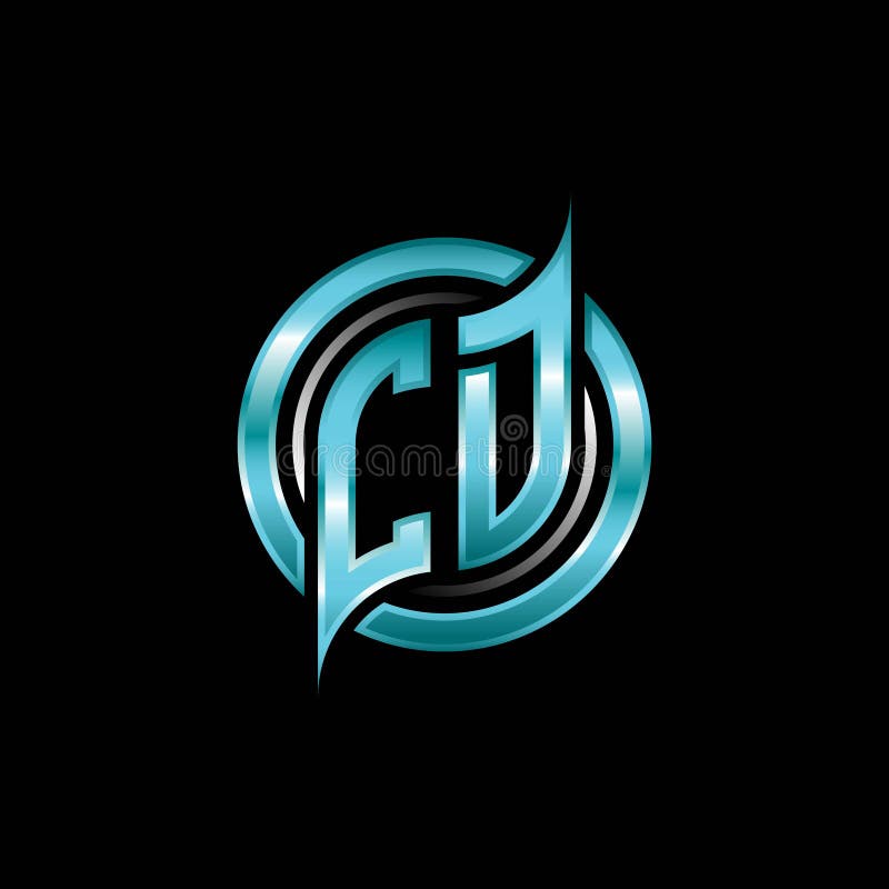 CD Initial Monogram Logo Circle Rounded Stock Vector - Illustration of ...