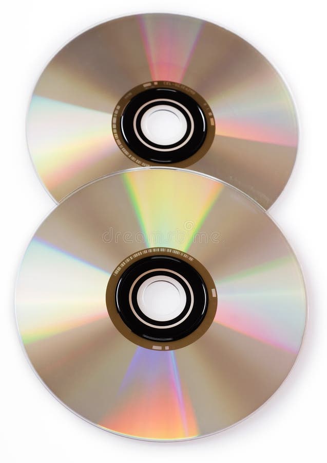 Computer Disks Digital White Background Dvd Cd Stock Photo - Image of ...